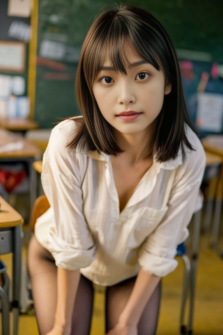 学校に行ってパンスト直穿きセクシー女教師のコスプレで撮影してきました | ImitationSkin – パンスト直穿きフェチの復活
