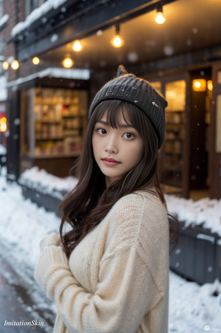 北国浪漫その1。今日から雪降る街でノーパンパンストのグラビア撮影です | ImitationSkin – パンスト直穿きフェチの復活